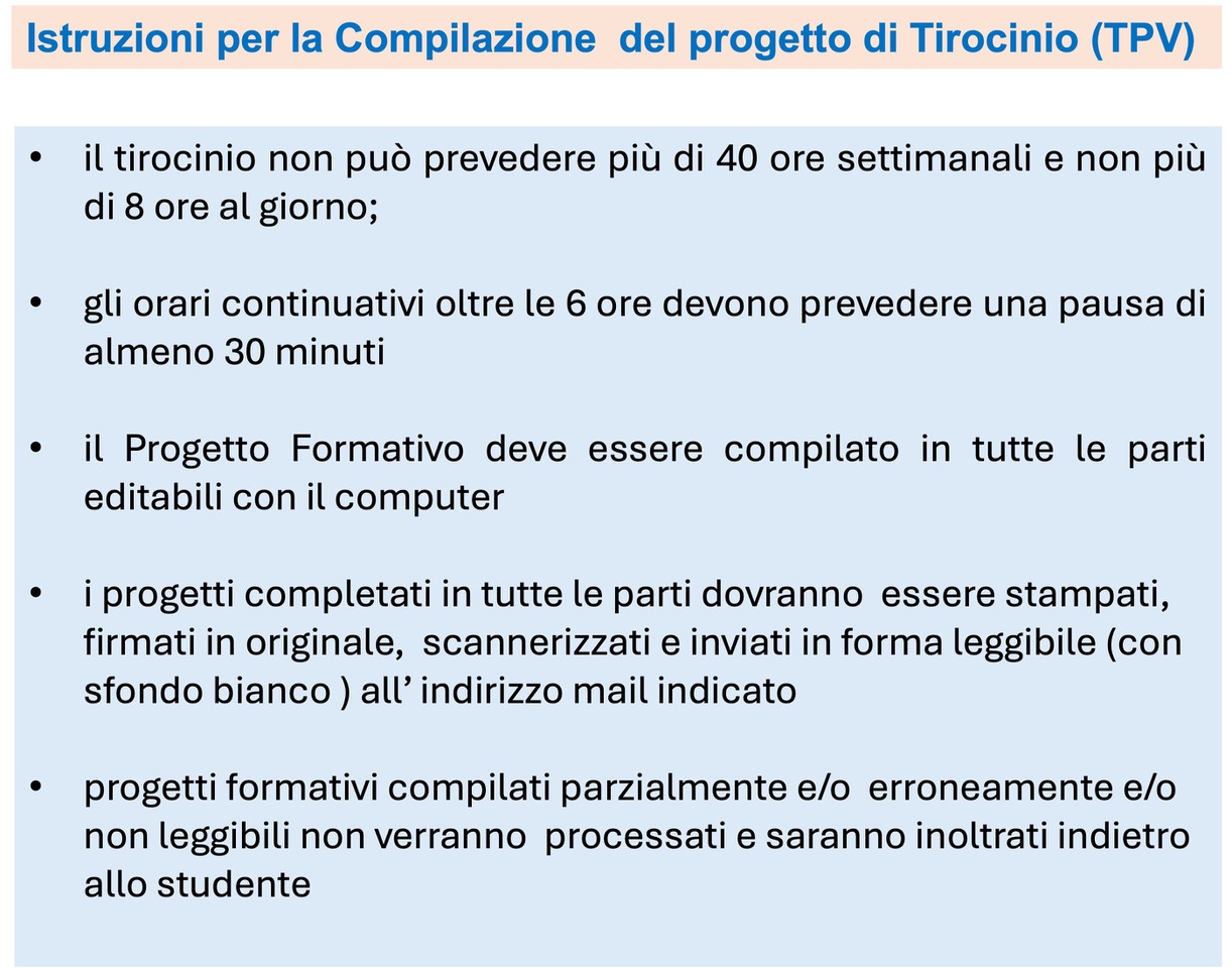 Tirocinio formativo - Dipartimento di Farmacia